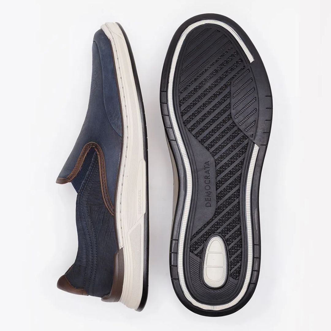 SAPATENIS MASCULINO DEMOCRATA 151202 NAVY Azul