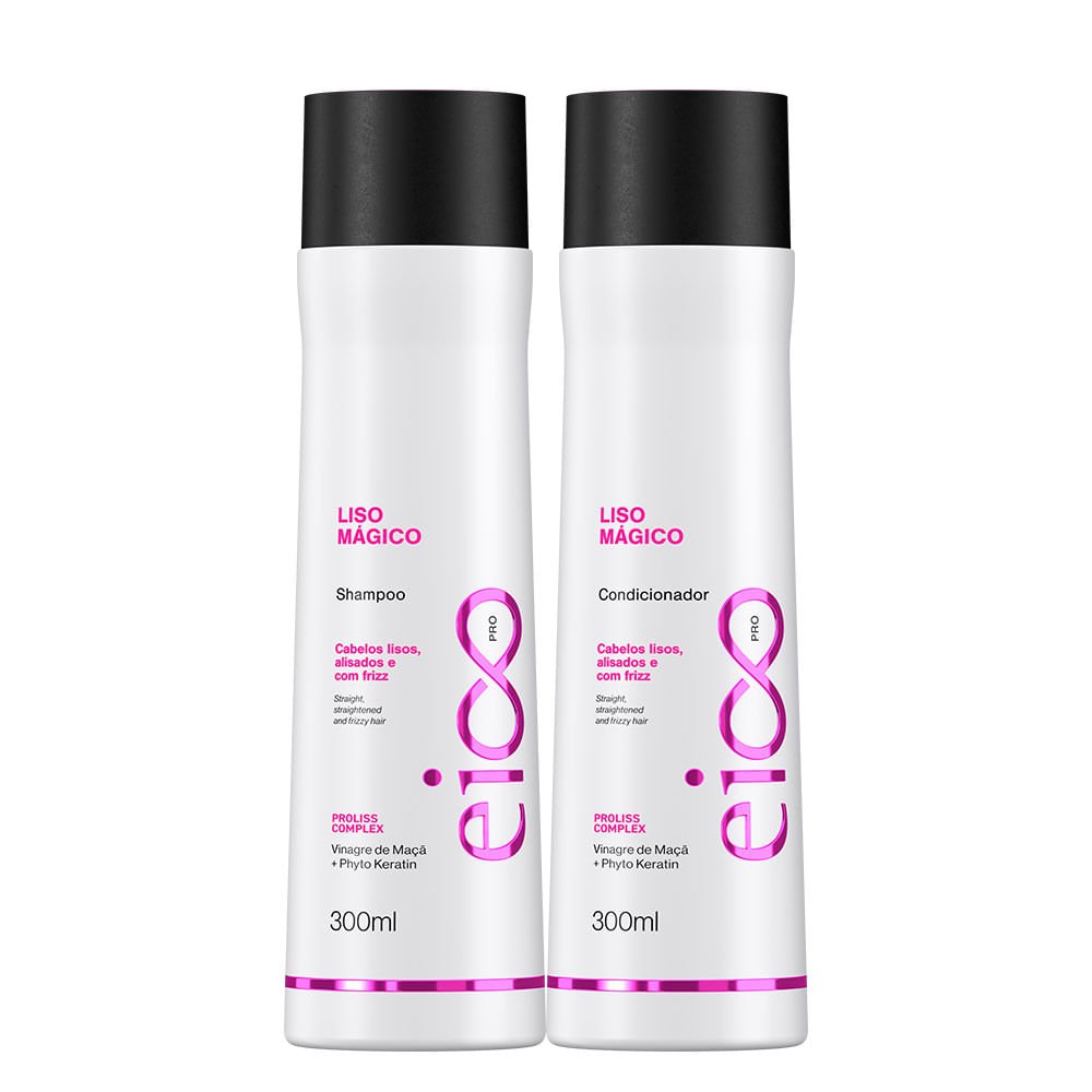 Eico Pro Kit Shampoo + Cond 2 Produtos - Liso Mágico
