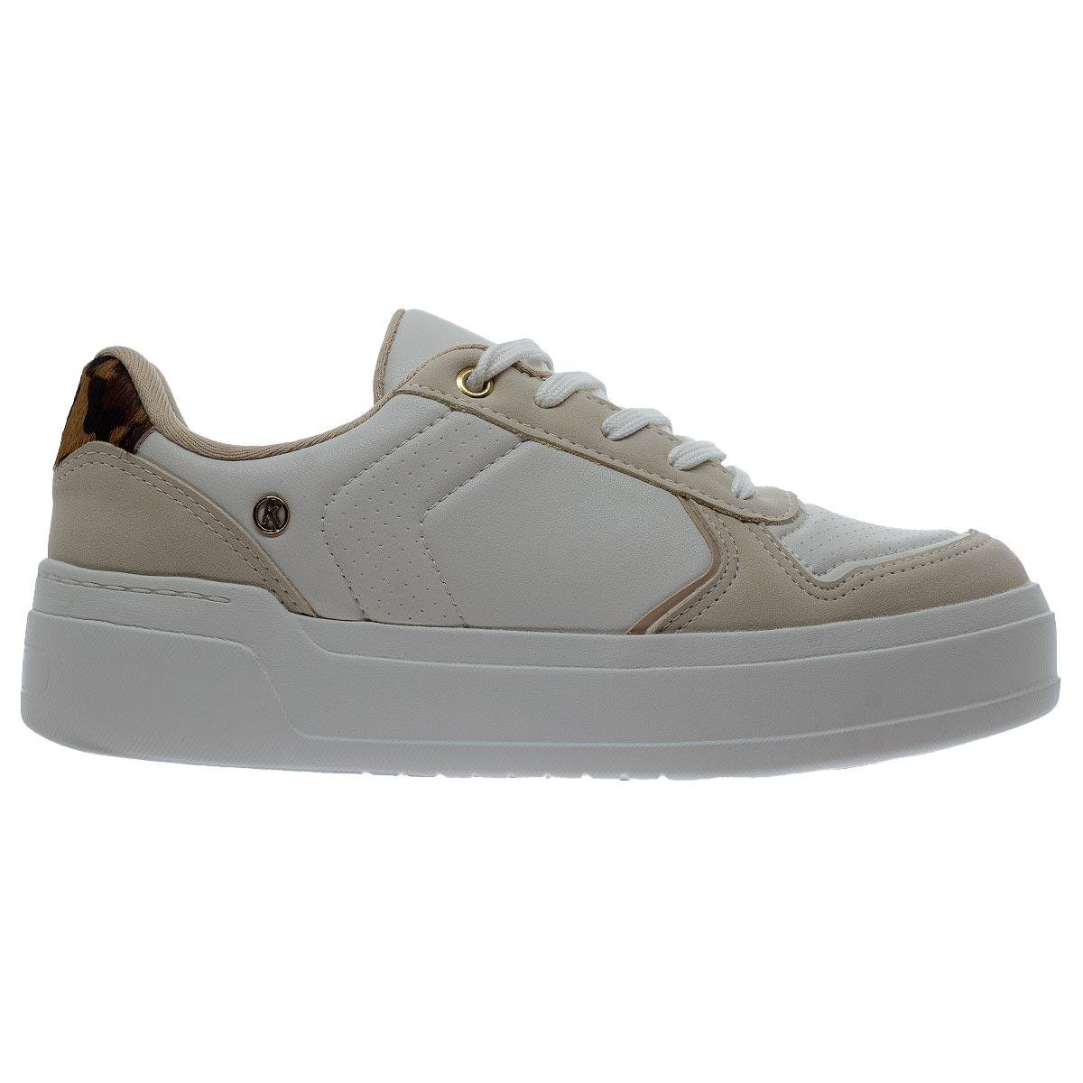 Tênis Casual Feminino Kolosh C3943 Branco Branco/Bege