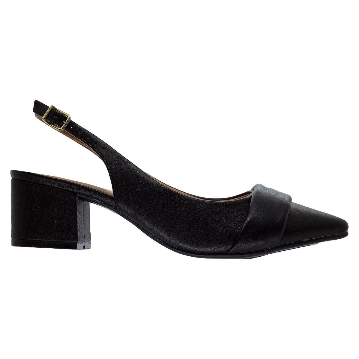 Sapato Slickback Feminino Mississipi 1220.365 Preto Preto