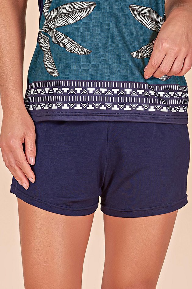 Short Doll Tropical - Toque Sleepwear Azul