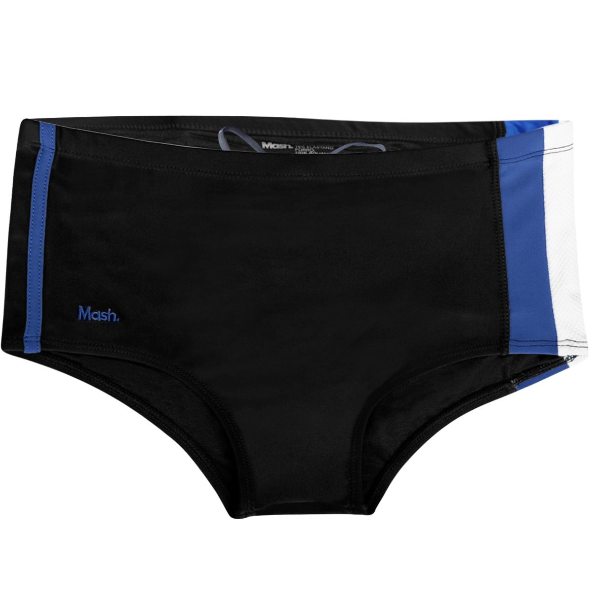 Sunga Slip Mash Lisa Preta e Azul Preto