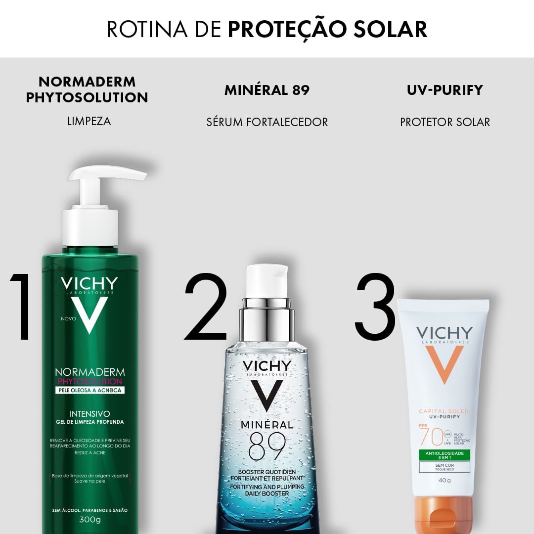 Protetor Solar Vichy Capital Soleil Purify Pele Média FPS70 40g Pele Média