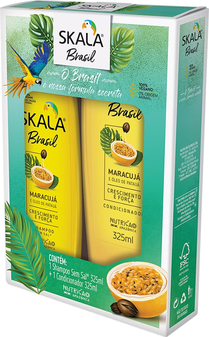 Kit Shampoo + Condicionador Skala Maracujá é Óleo de Papatua 325ml
