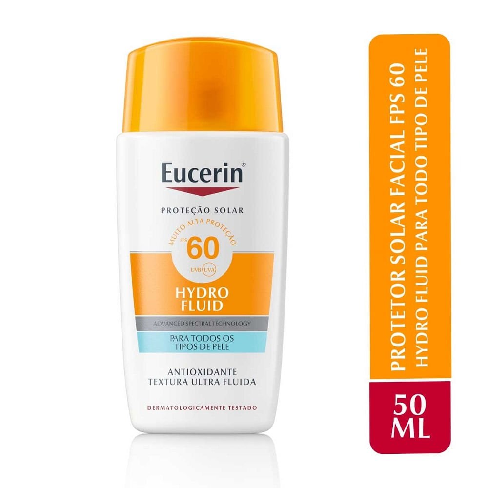 Protetor Solar Facial Eucerin Hydro Fluid Fps60 50ml 50ml