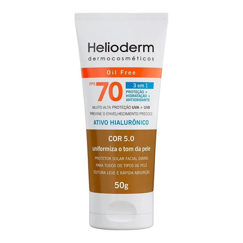 Helioderm Protetor Solar Facial Fps70 Cor 5.0 50g 50g
