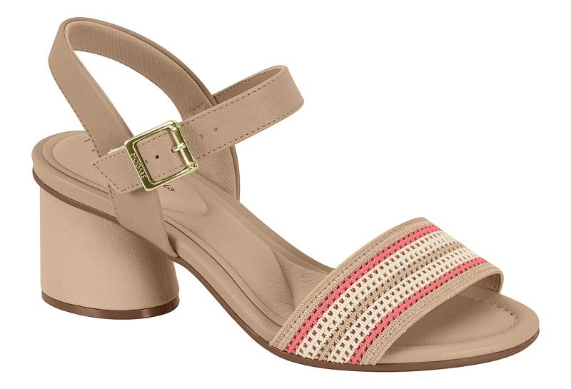 Sandália Modare Salto Bloco 7179-100 Bege
