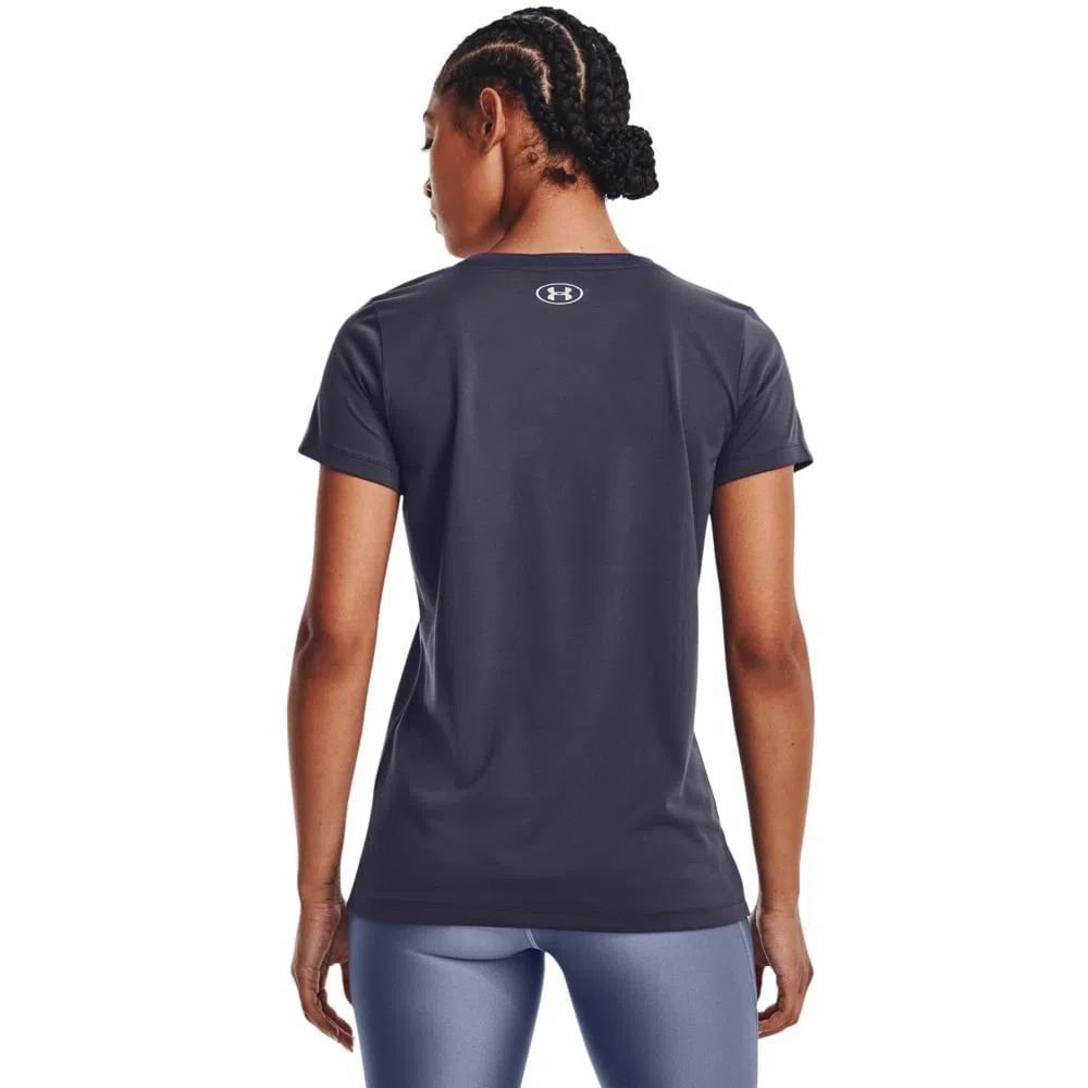 Camiseta Under Armour Tech Ssc Solid Brz - feminino - azul marinho Azul
