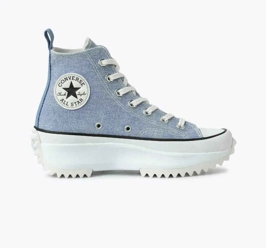 Tenis Converse Co04200001 Run Star Hi Plataforma Azul Jeans Azul