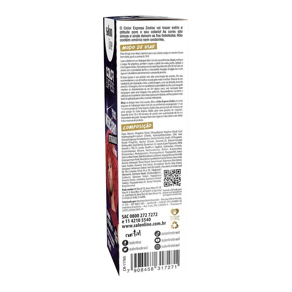 Kit Color Express Zodiac Vermelho Mercúrio Retrógrado 100ml Salon Line ...