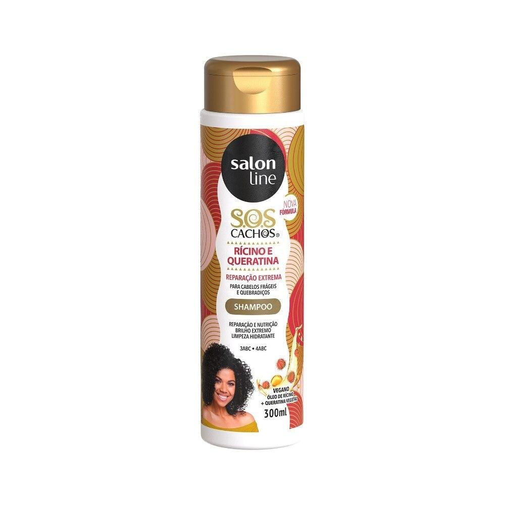 Shampoo SOS Cachos Rícino e Queratina Salon Line 300ml 300ml