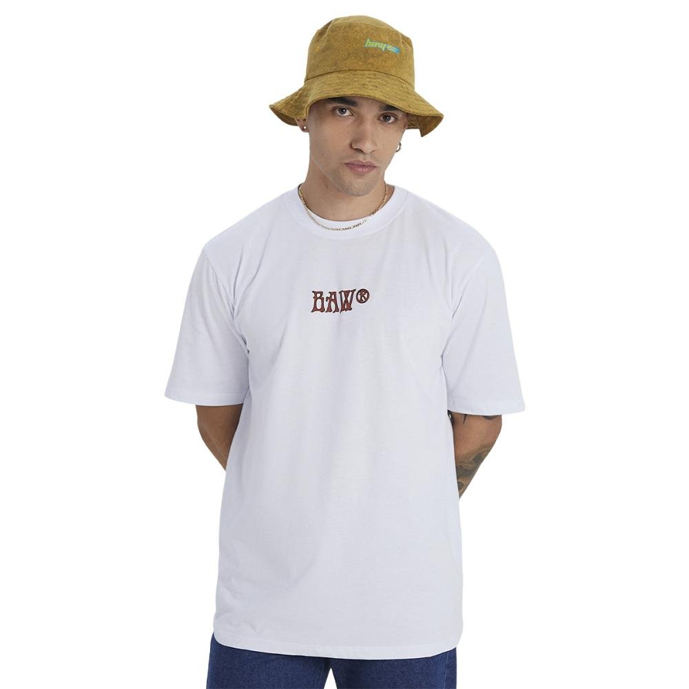 Camiseta Baw Unissex Mc Regular Stoned Sun Branco