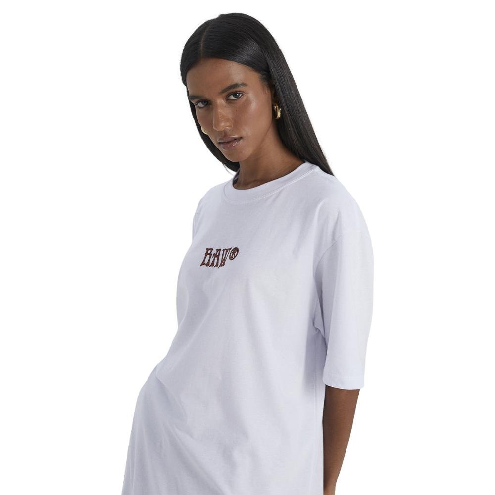 Camiseta Baw Unissex Mc Regular Stoned Sun Branco