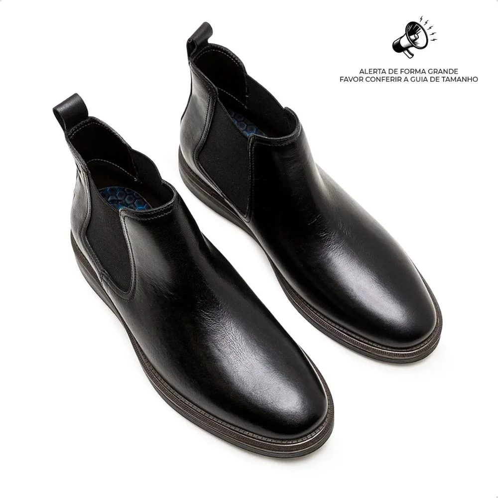 Bota de Couro Democrata Masculina Metropolitan James Hi-Soft 32 Cano ...