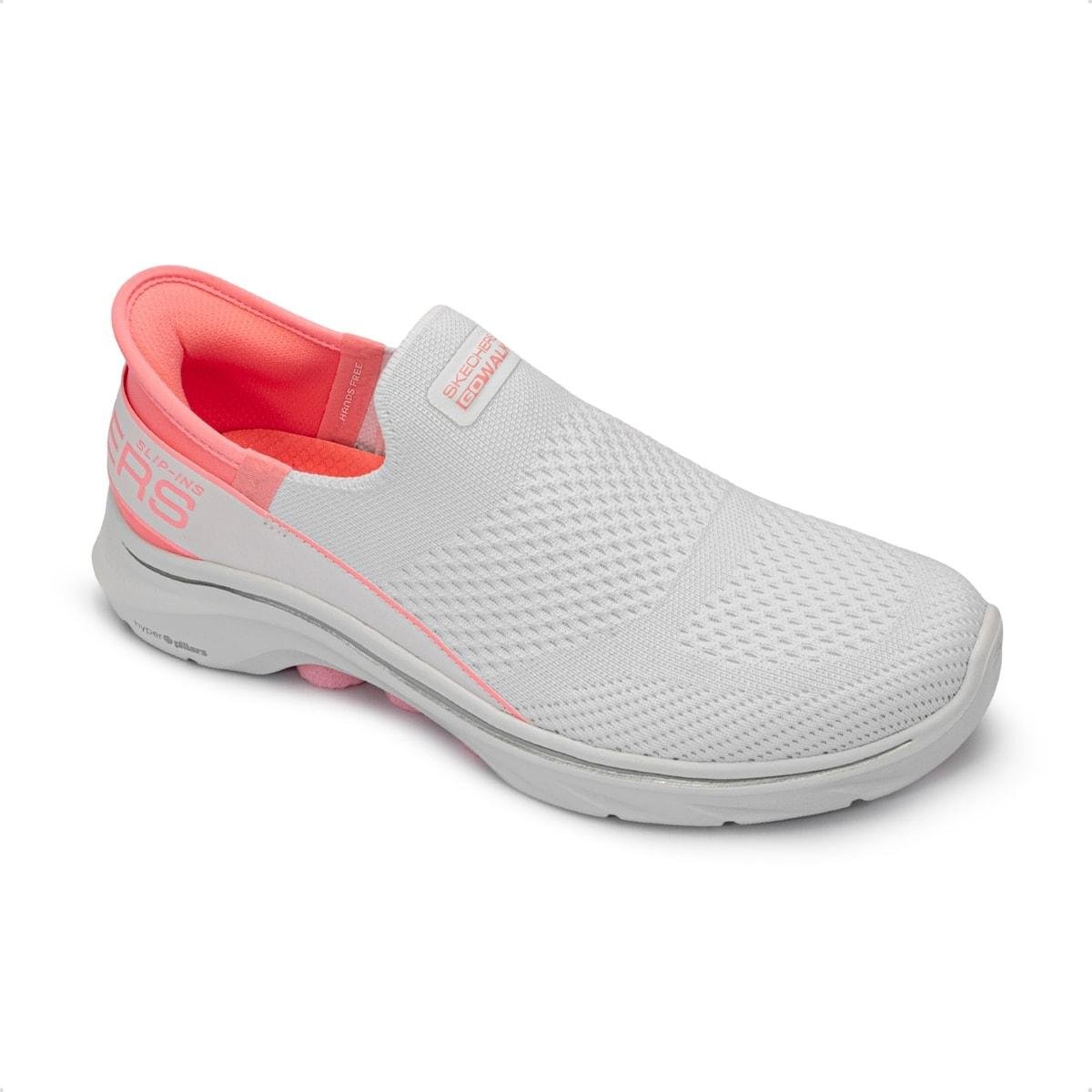 Tênis Skechers Feminino Go Walk 7 - Mia 125231 Branco/Rosa