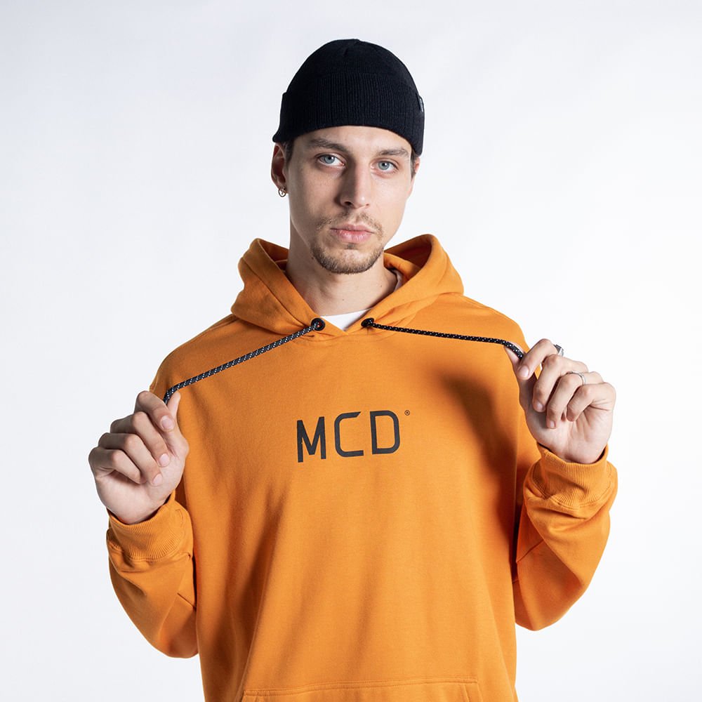 Moletom Canguru Fechado Classic Mcd Laranja