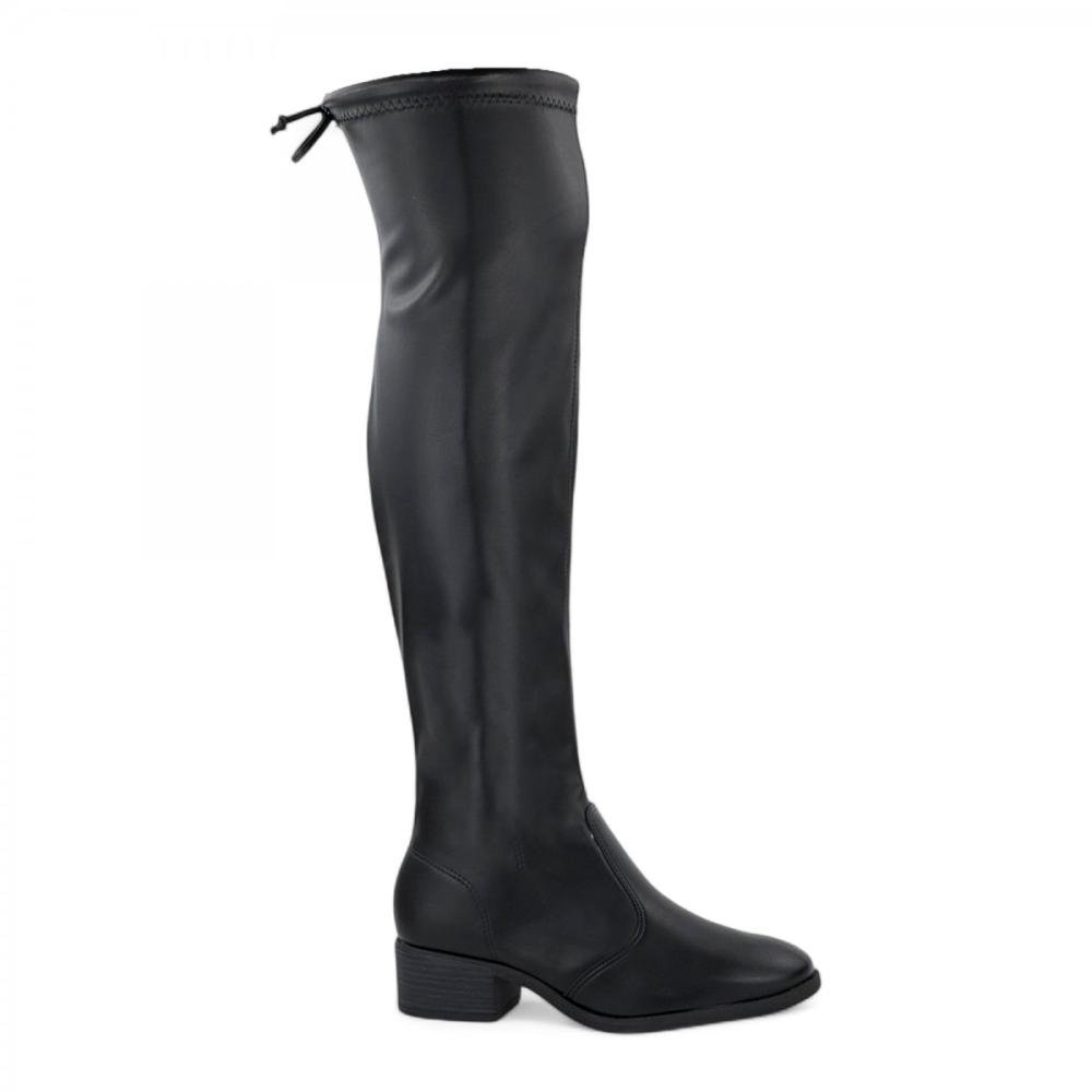 Bota Longa Over Montaria Casual Strech Beira Rio Feminina Preto