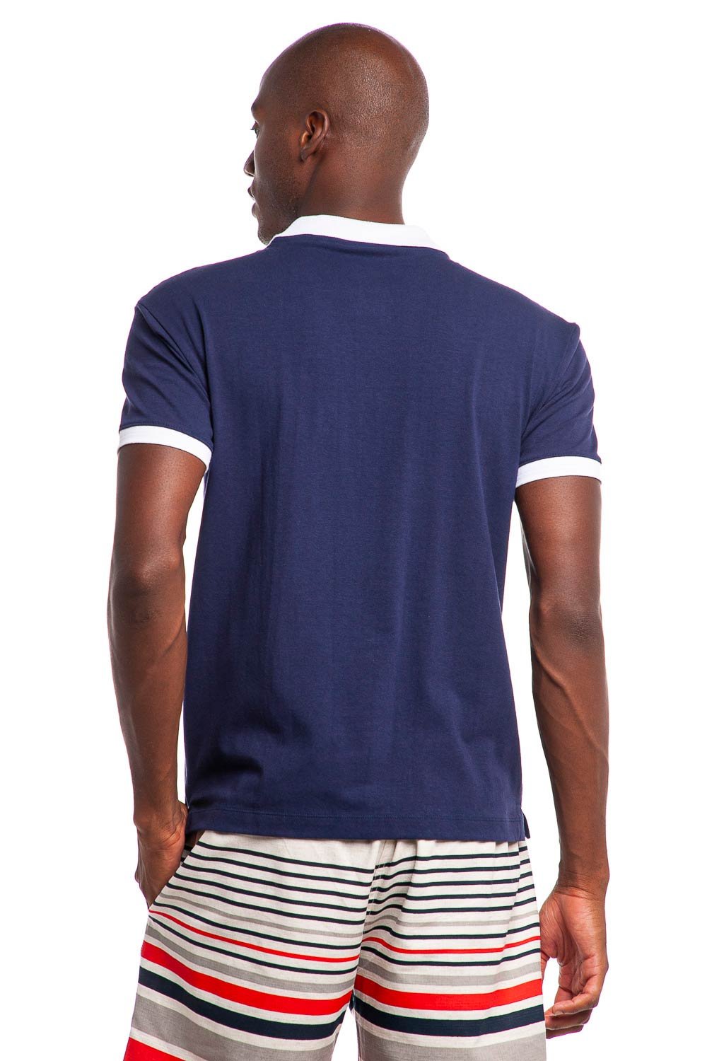 Polo Masculina Nautical Polo Wear Azul Escuro Azul
