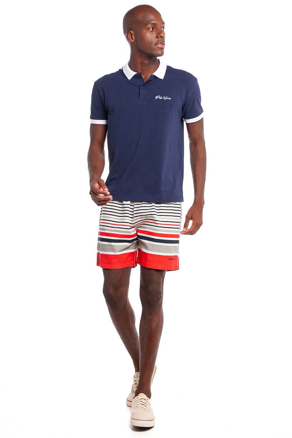 Polo Masculina Nautical Polo Wear Azul Escuro Azul