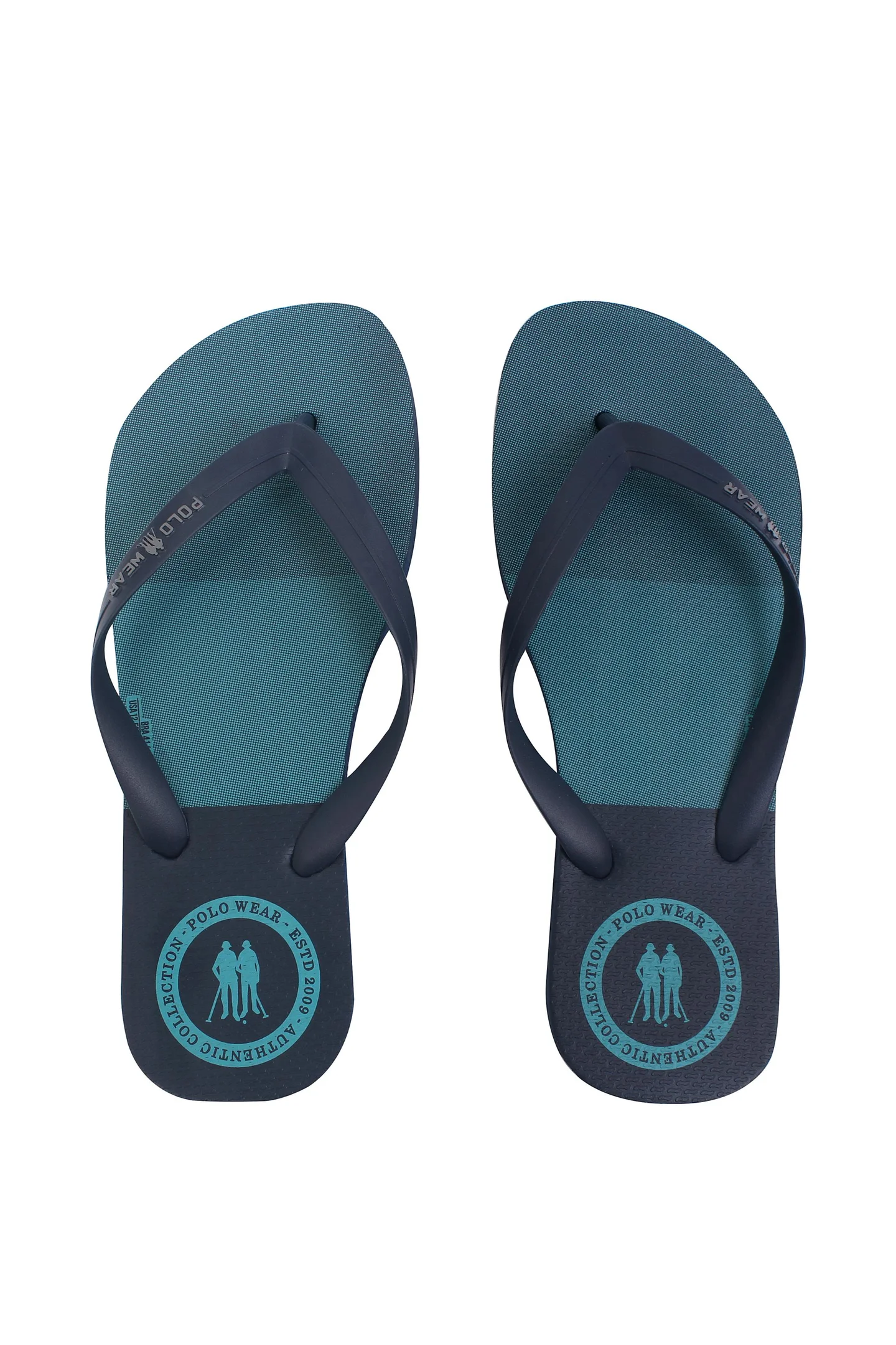 Chinelo Masculino Borracha Nautical Blue Polo Wear Azul Escuro Azul