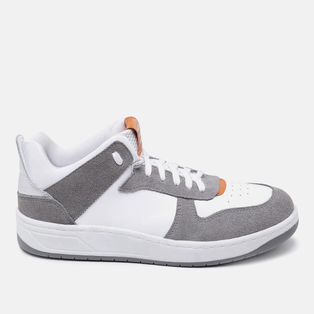 Tênis Feminino Street Casual Moderno Branco/Cinza