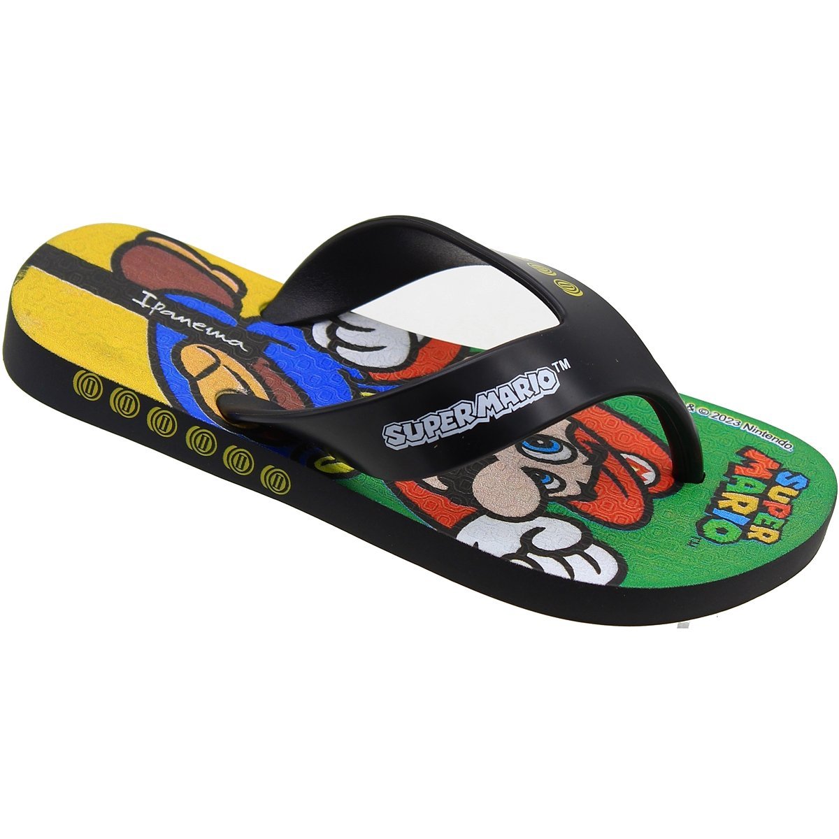 Chinelo de Dedo Infantil Ipanema Super Mario Coins Masculino Multicores