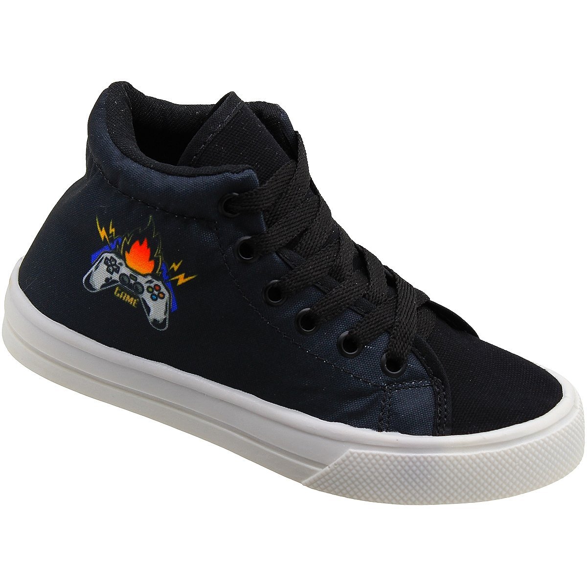 Tênis Infantil Blitzz Play Game Lona Cano Médio Menino Preto