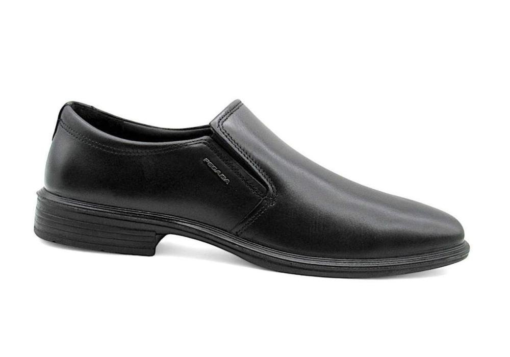 Sapato Masculino Pegada Conforto Couro 124778 Preto Preto