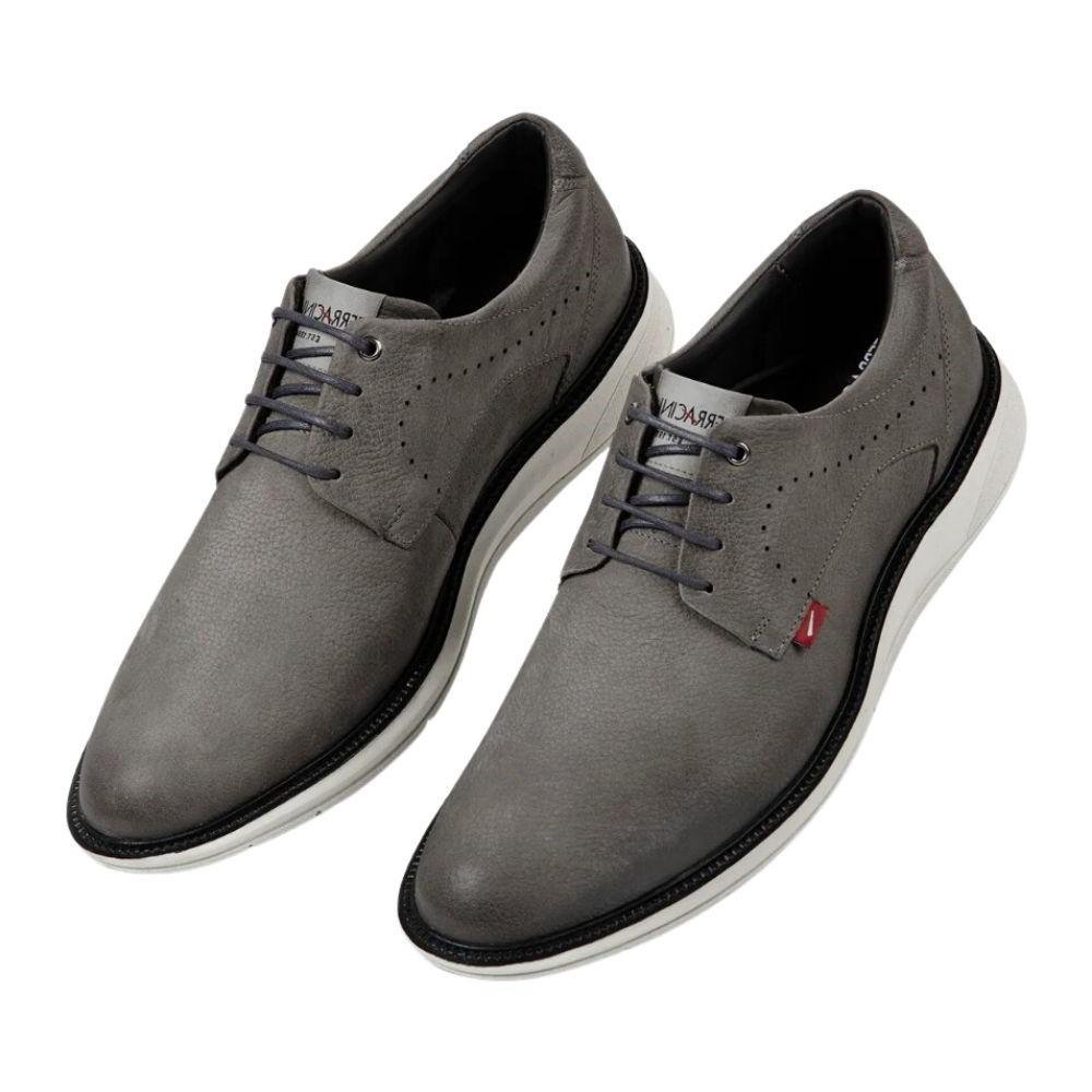 Sapato Ferracini Casual com Cadarço Masculino Cinza