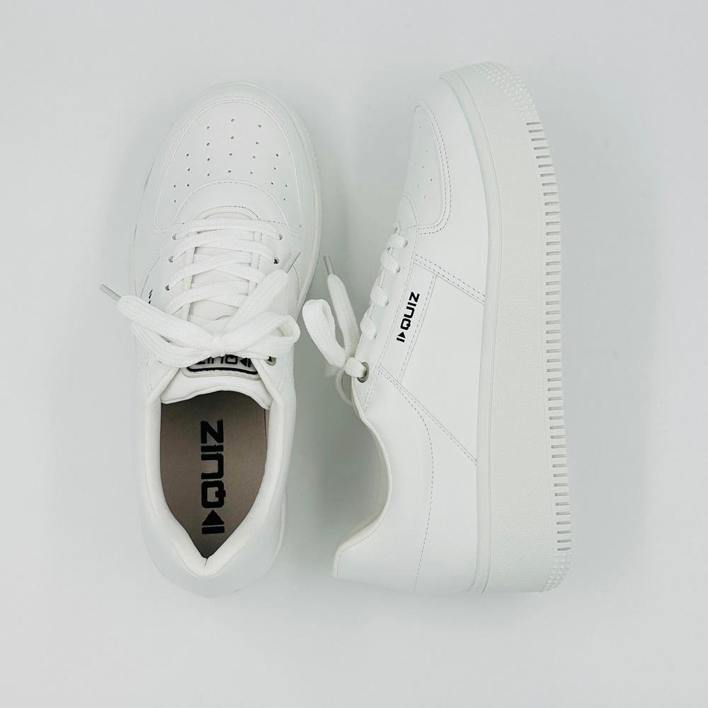 Tênis Quiz Casual Com Cadarço Feminino Branco