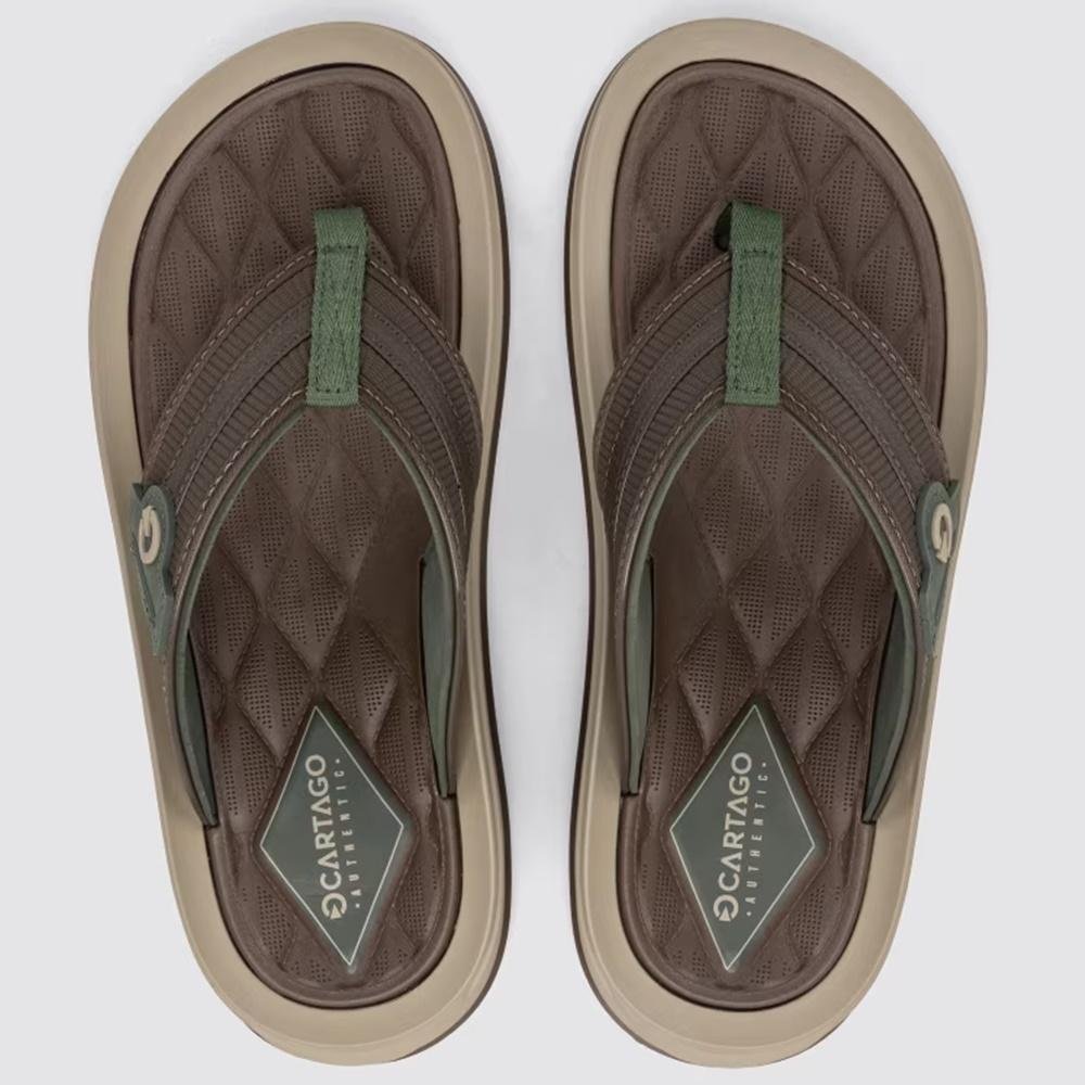Chinelo Cartago Tira Larga Santorini VII Masculino Marrom