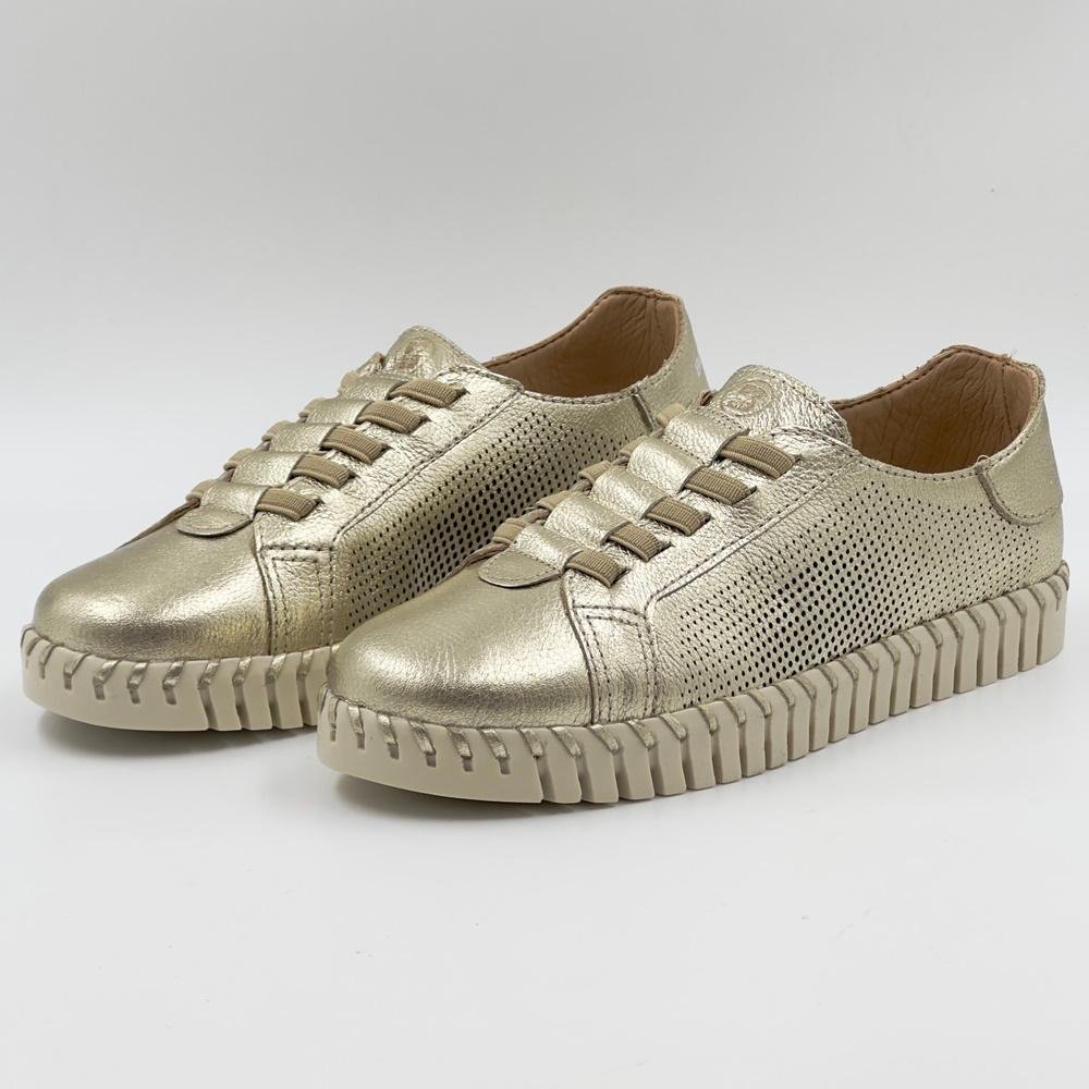 Tênis Bottero Casual com Cadarço Elástico Twister Metalizado Feminino ...