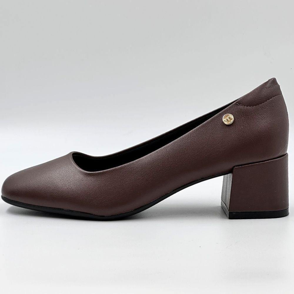Sapato Moleca Boneca Salto Médio Feminina Chocolate