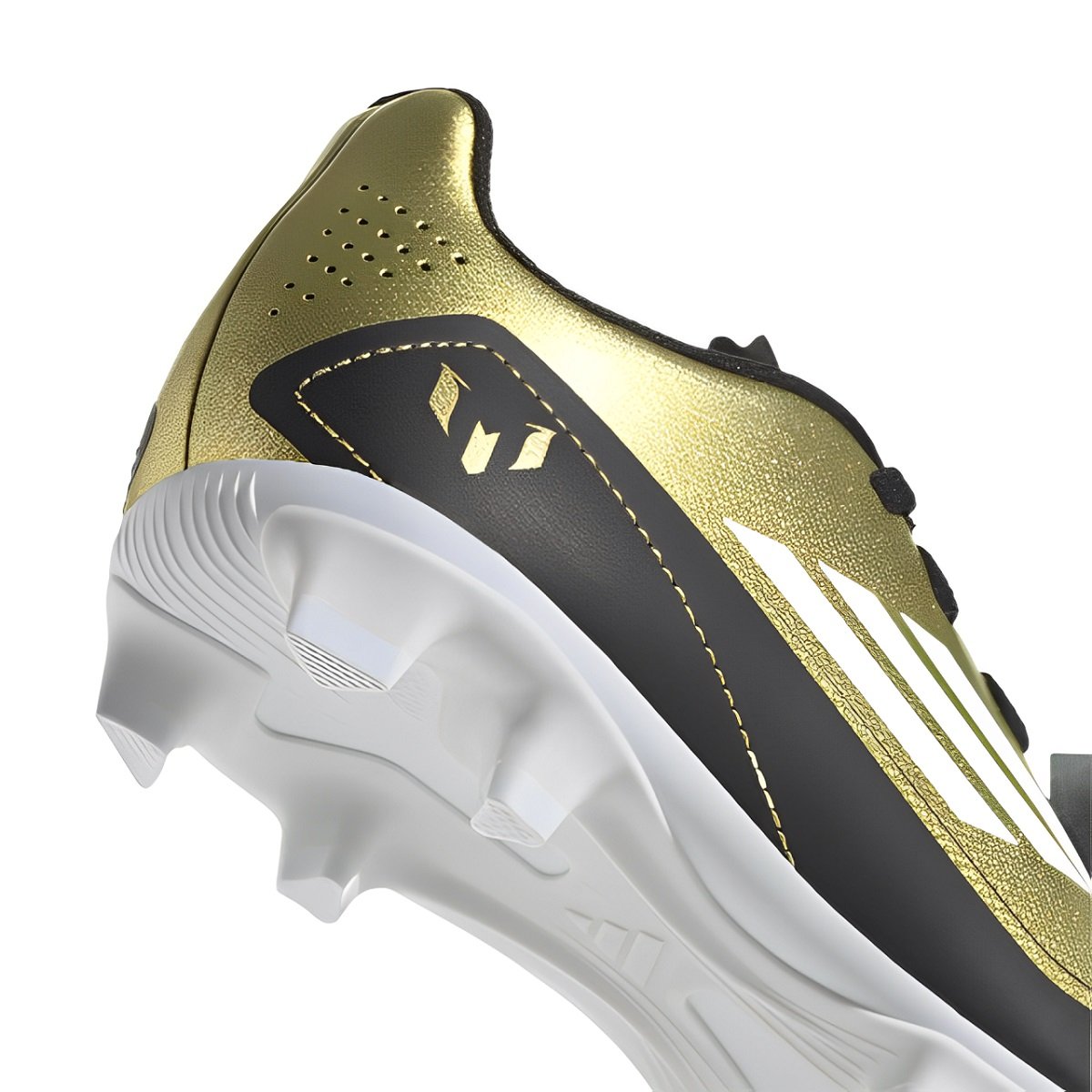 Chuteira Campo Adidas F50 Club Messi Jr Infantil Dourado e Preto Dourado