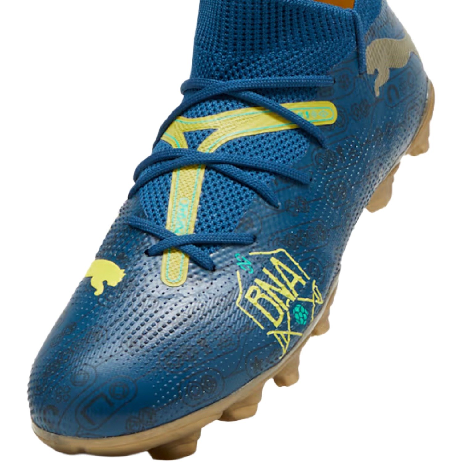 Chuteira Campo Puma Future 7 Match BNA Infantil Azul