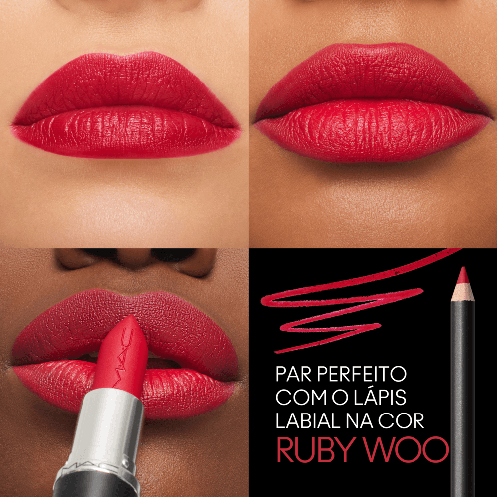 Mac Cosmetics - Batom Matte Macximal - Ruby Woo Ruby Woo