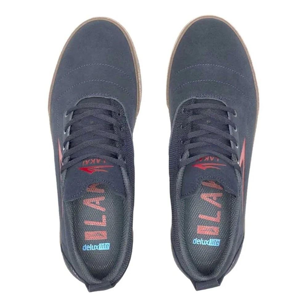Tênis Lakai Bristol Masculino Navy Red Suede Azul
