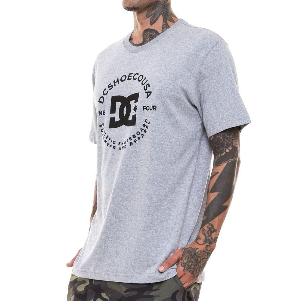 Camiseta DC Shoes DC Star Pilot Hss Masculina Cinza Mescla Cinza