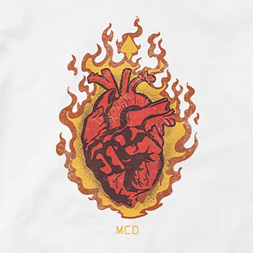 Camiseta MCD Corazón En Llamas WT23 Masculina Branco Branco