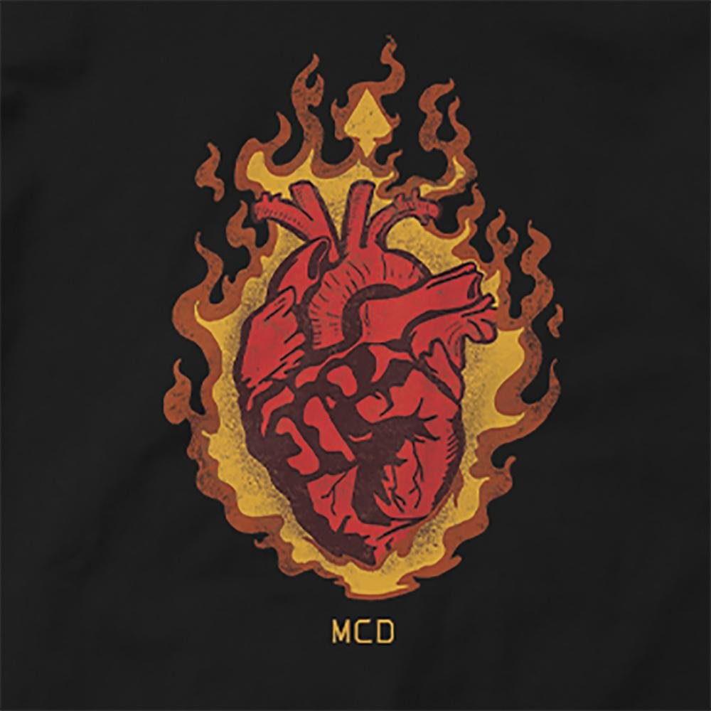 Camiseta MCD Corazón En Llamas WT23 Masculina Preto Preto