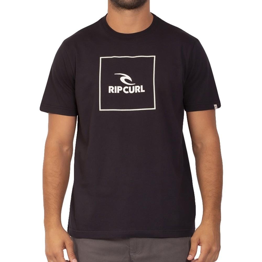 Camiseta Rip Curl Corp Icon SM23 Masculina Preto Preto