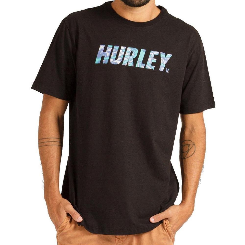 Camiseta Hurley Silk Hypnosis Masculina Preto Preto
