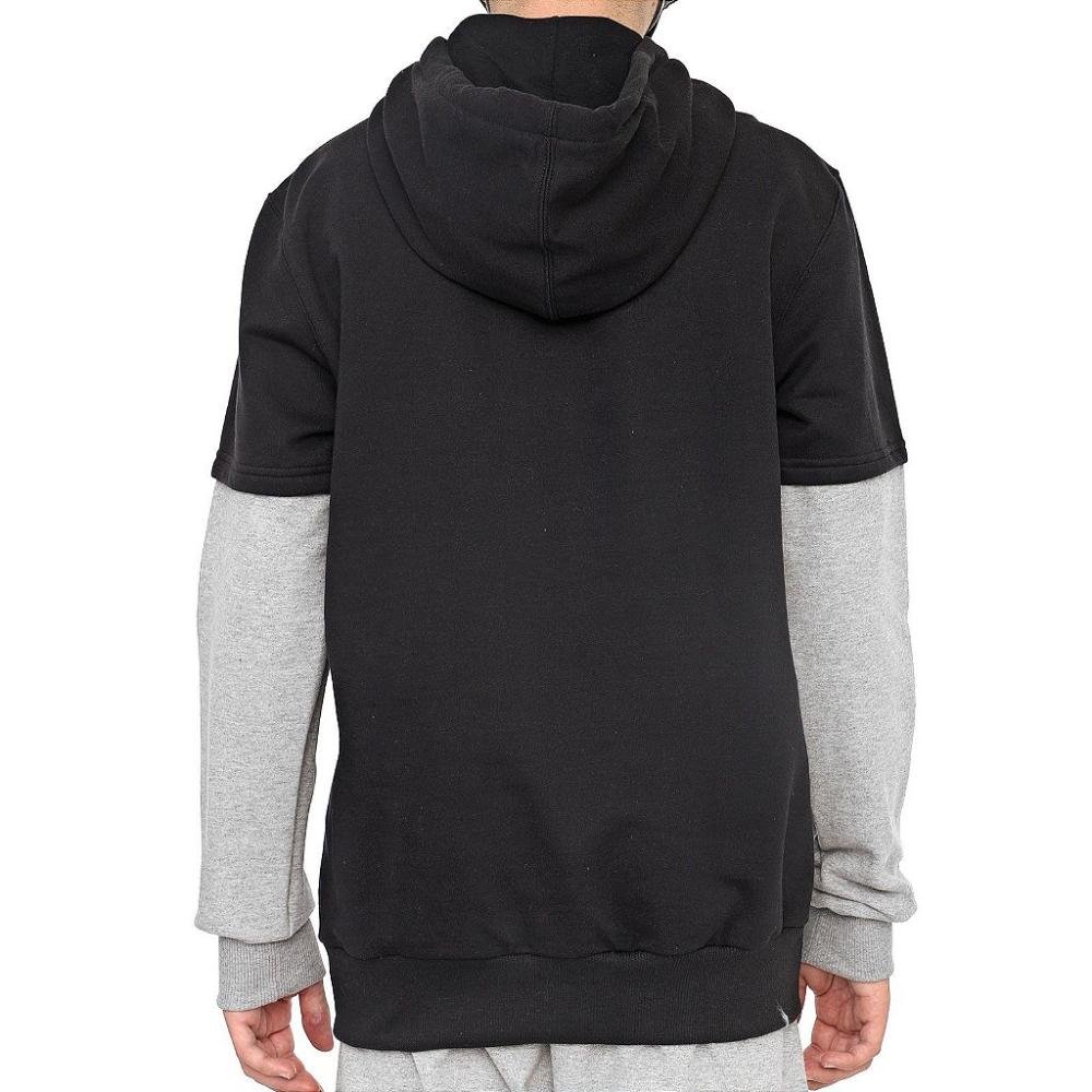 Moletom Element Fechado Double Sweat Masculino Preto Preto