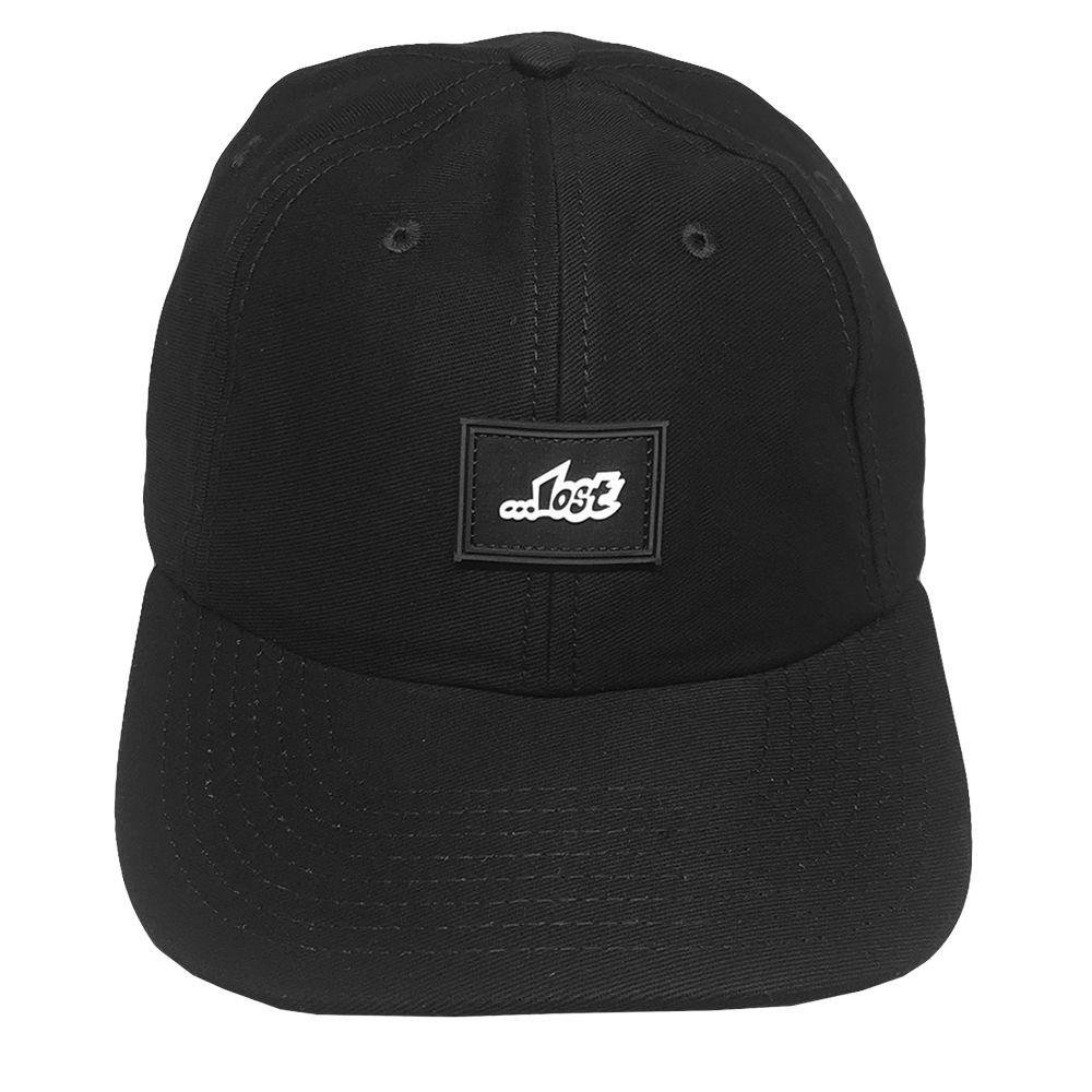 Boné Lost Aba Curva Dad Cap Lost Rubber Preto Preto