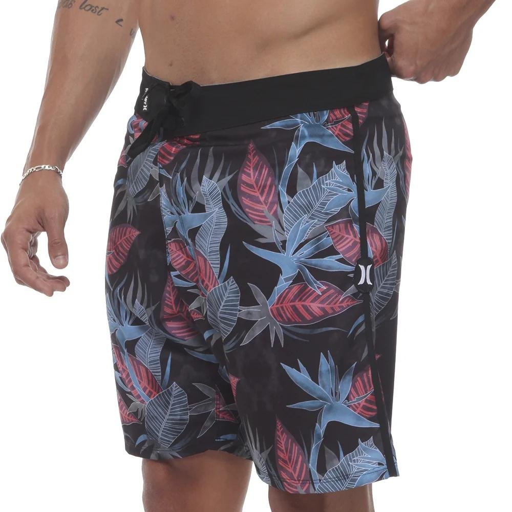 Bermuda Hurley Dragon 18" WT23 Masculina Preto Preto