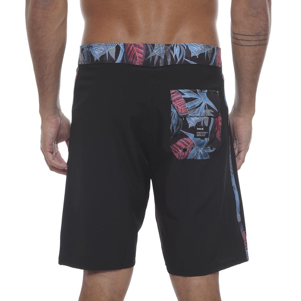 Bermuda Hurley Dragon Stripe 19,5" WT23 Masculina Preto Preto