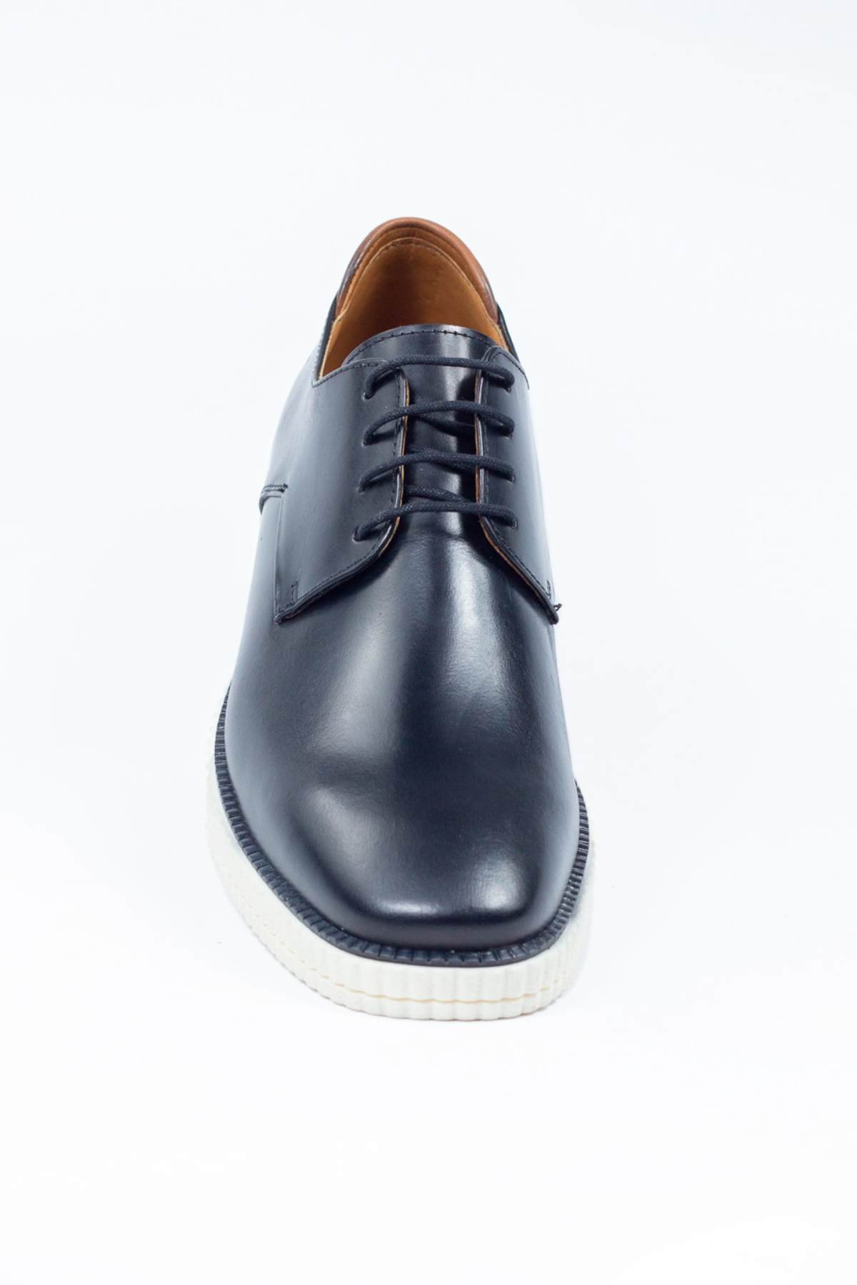 Sapato Derby JR Couro | Preto Preto