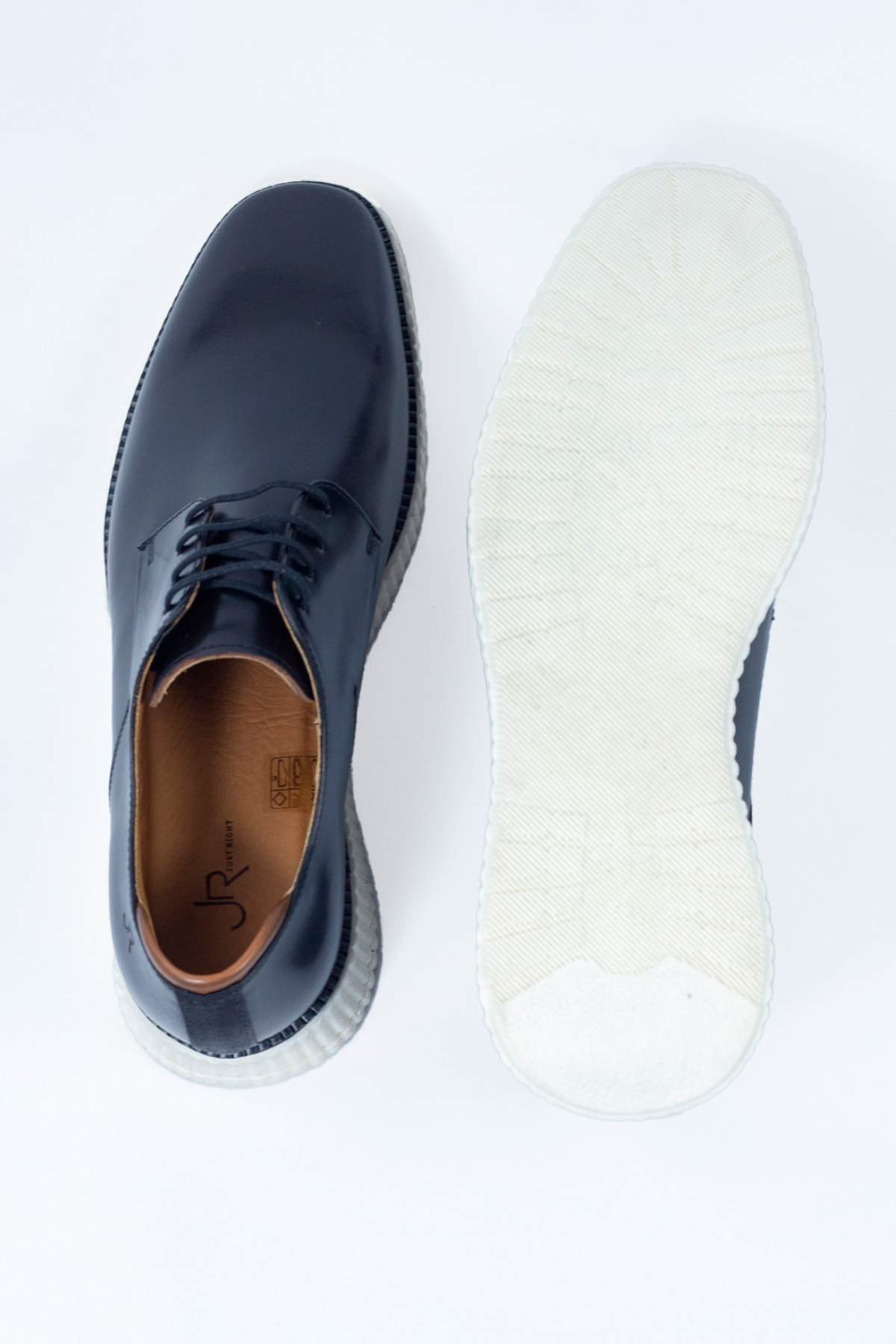 Sapato Derby JR Couro | Preto Preto