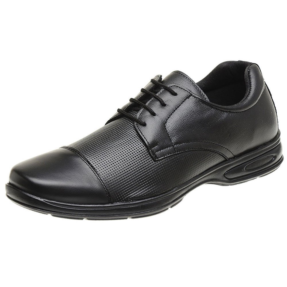 Sapato Social Amanda Block Bico Redondo Masculino 3907 Preto