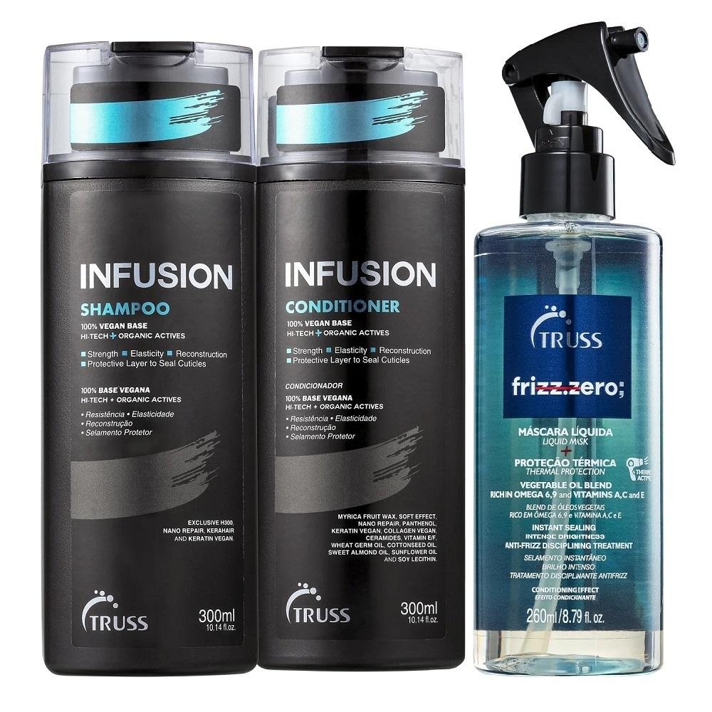 Kit Truss Infusion Shampoo 300ml + Condicionador 300ml + Frizz Zero ...